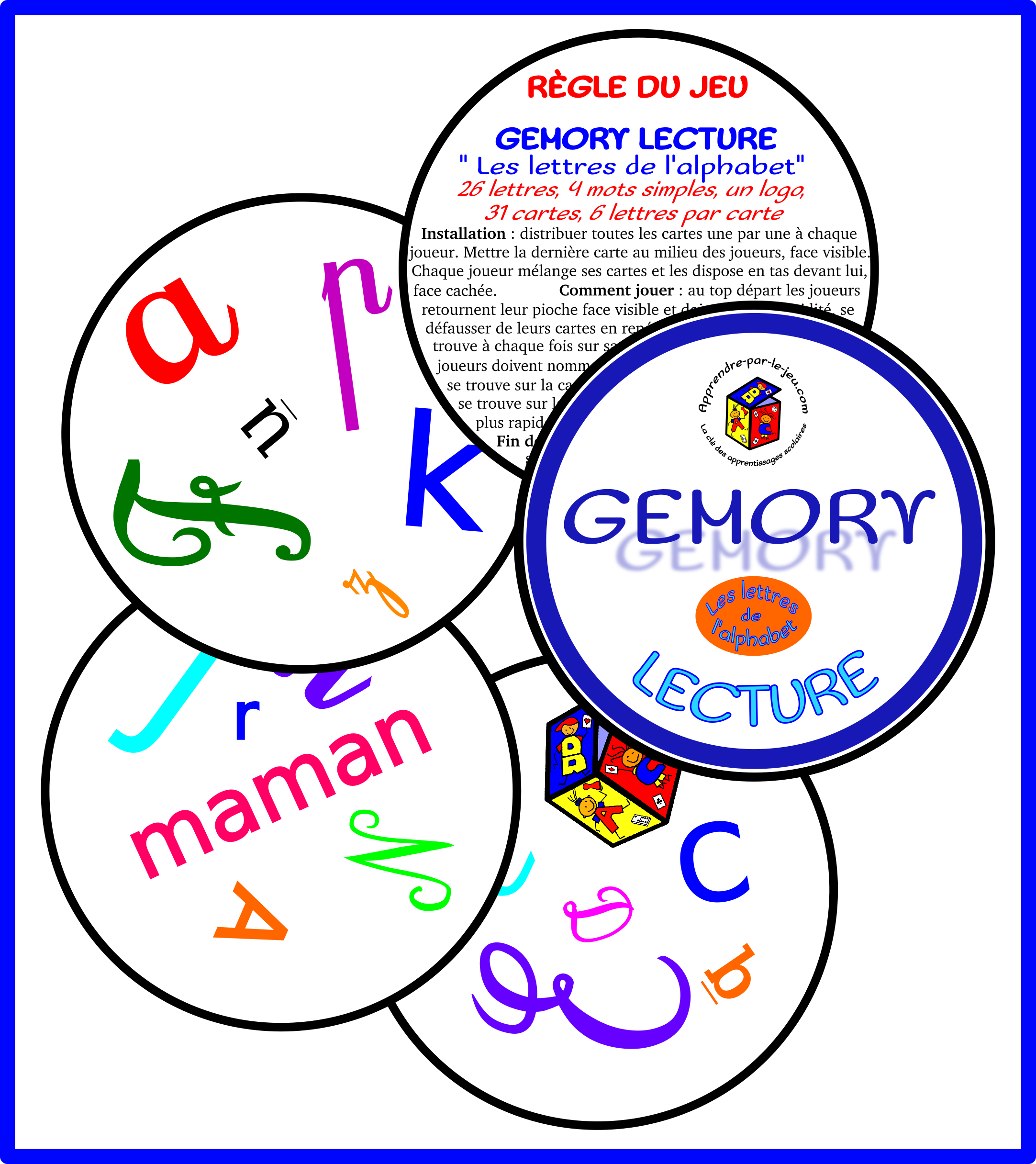 GEMORY LECTURE "Les lettres de l'alphabet" - Apprendre-par-le-jeu
